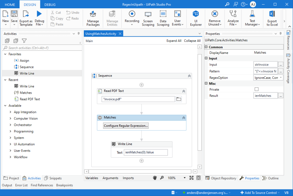 How to Extract Data With RegEx in UiPath | andersjensenorg